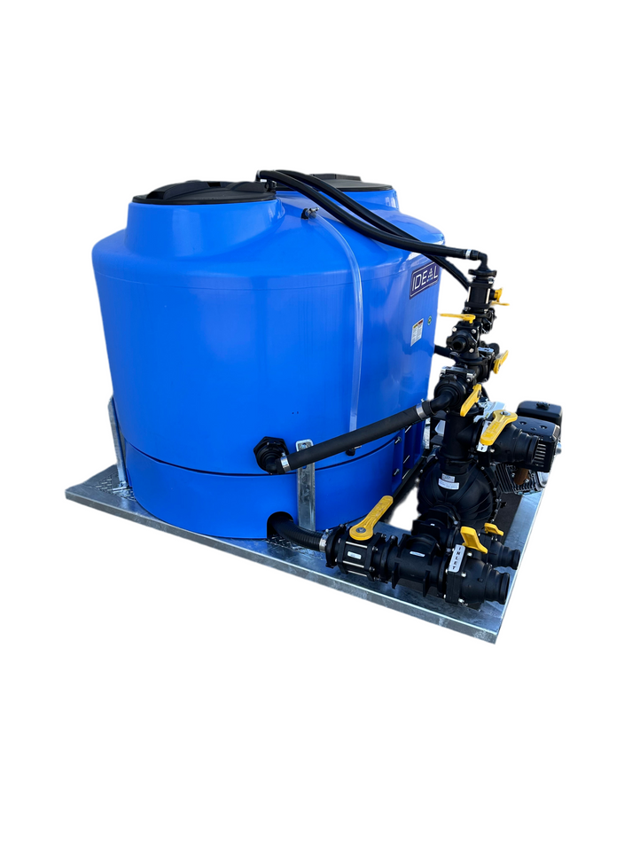 Ideal 1200L Banjo 3" M350 SuperFlow Honda Chemical Batch Mixer E/START ...